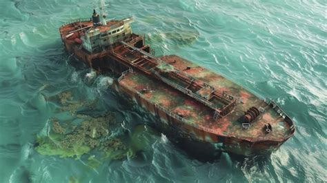 Ship Navigating Through Open Water Premium Ai Generated Image