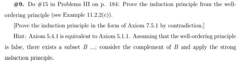 Solved 9 Do 15 In Problems Iii On P 184 Prove The