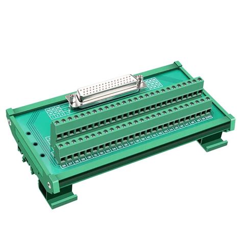 Jual New Db50 Female Male Connector D Sub 50pin Port Din Rail Mounting Terminal Block Adapter