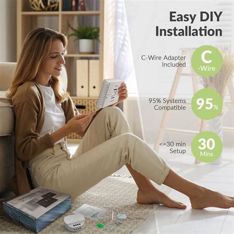 Smart Thermostat For Home Wifi Programmable Digital Thermostat Energy Saving C