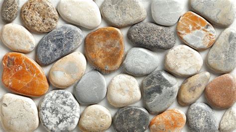 Smooth River Rocks Arranged In A Pattern Stock Illustration Illustration Of Element White