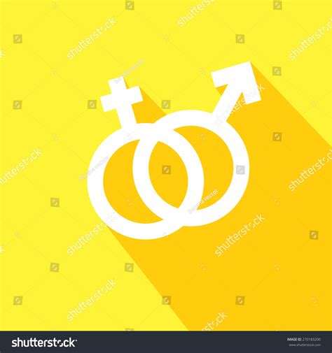 Male Female Sex Symbol Vector Flat Vector De Stock Libre De Regalías