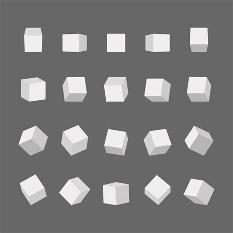Premium Vector 3d Cubes With Different Perspectives And Light