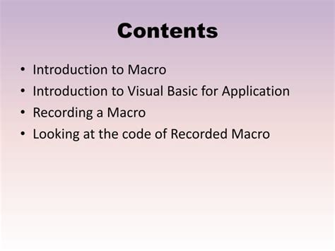 introduction to excel 2007 macros ppt