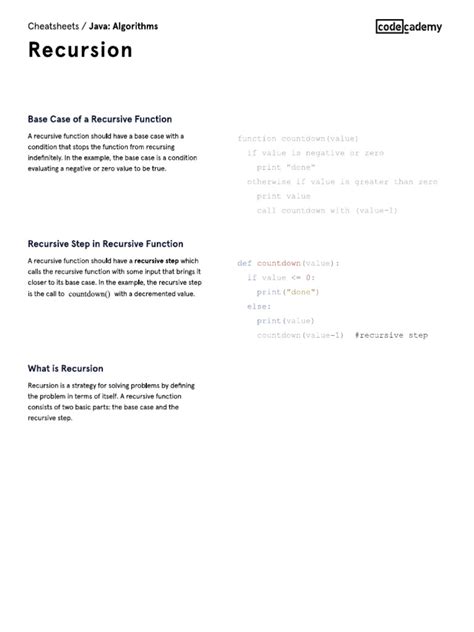 Recursion Study Material Pdf