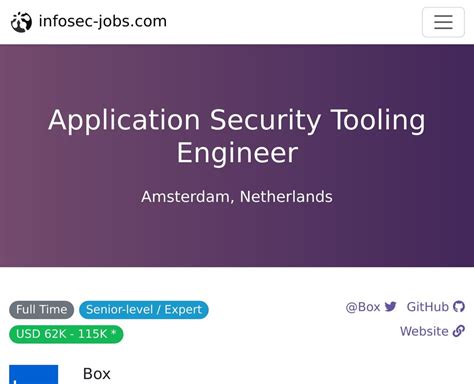 Hiring Application Security Tooling Engineer In Amsterdam