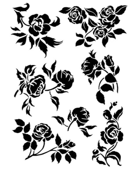 Printable Rose Stencils