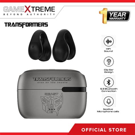 Transformers Tf T05 True Wireless Ear Clip Earphones Grey Lazada Ph