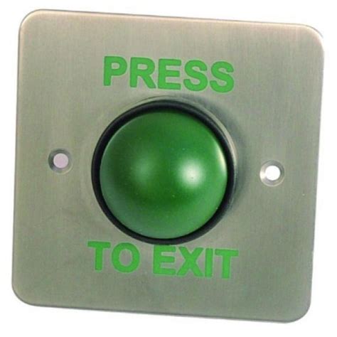 Green Dome Exit Button With Tamper Proof Collar