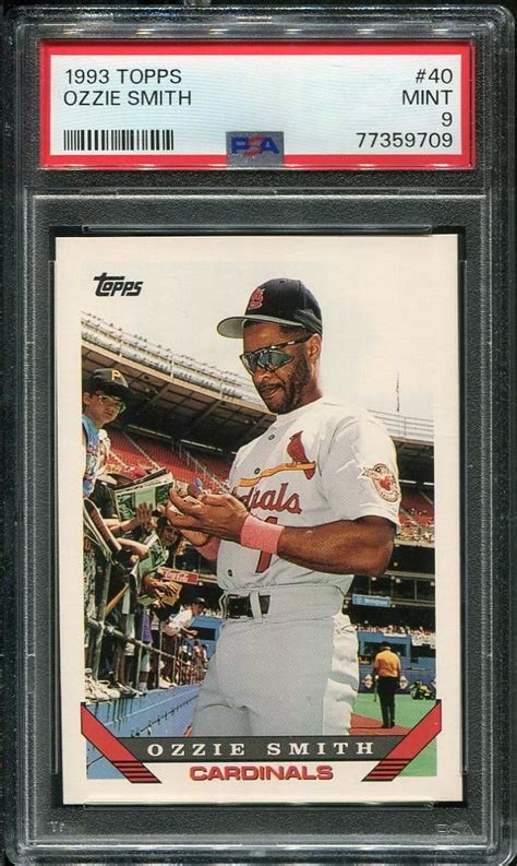 1993 Topps 40 Ozzie Smith Psa 9 Hof 77359709 All Star Cards Inc