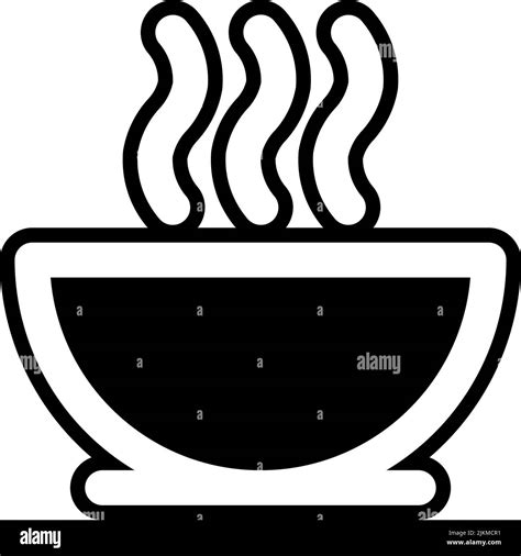 Soup Icon Black Vector Illustration Stock Vector Image And Art Alamy