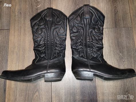 Дамски каубойски боти 37 номер.Естествена кожа.ръчна работа. в Дамски ...
