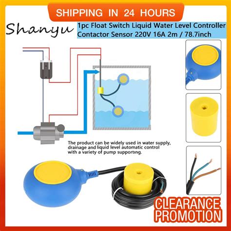 SHANYU Float Switch Liquid Water Level Controller Contactor Sensor V A M Inch