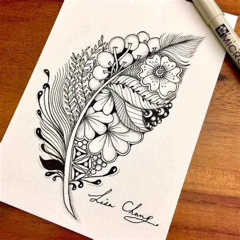 Feather Drawing Ideas At Billy Mcmanus Blog