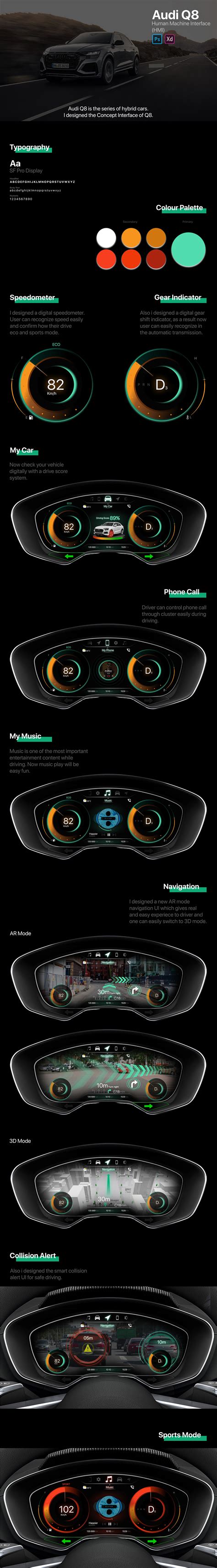 Audi Q8 Hmihuman Machine Interface On Behance