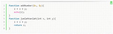 penggunaan function pada php php function
