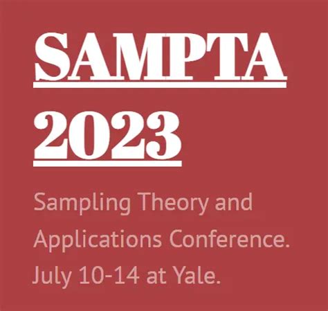 Sampling Theory And Applications Conference