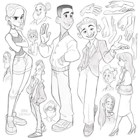 Artstation Collage 02 Luigi Lucarelli Sketches Sketch Book Character Design