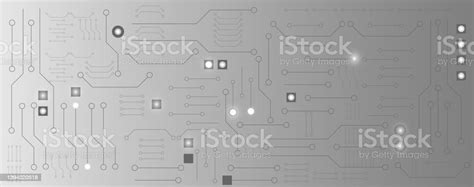 흑백 회로 전자 전기 라인 또는 회로 기판 원형 엔지니어링 기술 개념 벡터 배경 개념에 대한 스톡 벡터 아트 및 기타 이미지 개념 개념과 주제 개발 Istock