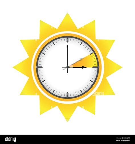 Summer Time Clock Daylight Saving Time Sun Vector Illustration Eps10 Stock Vector Image And Art