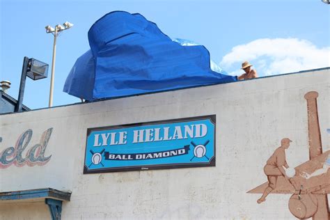 Sign Unveiled For Lyle Helland Ball Diamond