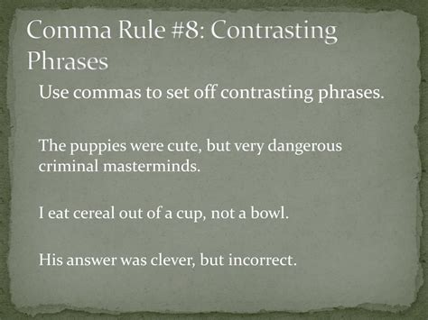Ppt Comma Rules Once And For All Powerpoint Presentation Free Download Id 2359688