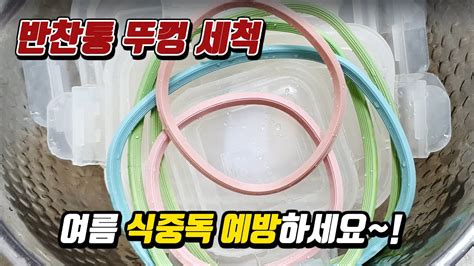 밀폐용기 고무패킹 세척 반찬통 세척 여름 식중독 예방~ Youtube