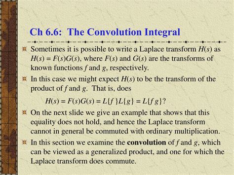 ppt ch 6 6 the convolution integral powerpoint presentation free