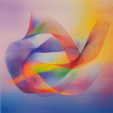 Abstract Colorful Wave Forms Creating A Vibrant Dynamic Visual Effect Premium Ai Generated Image