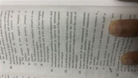 Express Each Of These Statements Using Predicates Quantifiers Logical C