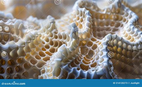A Macro Photograph Showcasing The Intricate Structures And Layers Of A