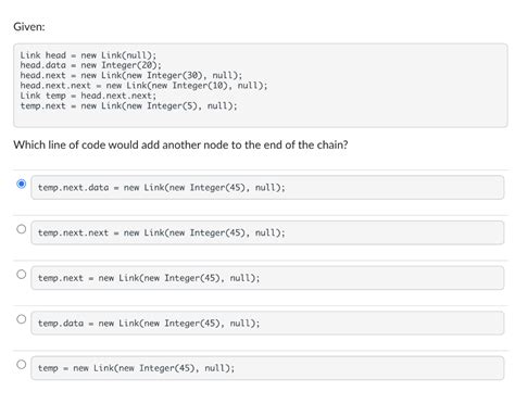 Solved Given Link Head New Link Null Head Data New