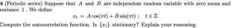 Solved Periodic Series Suppose That A And B Are Chegg Com