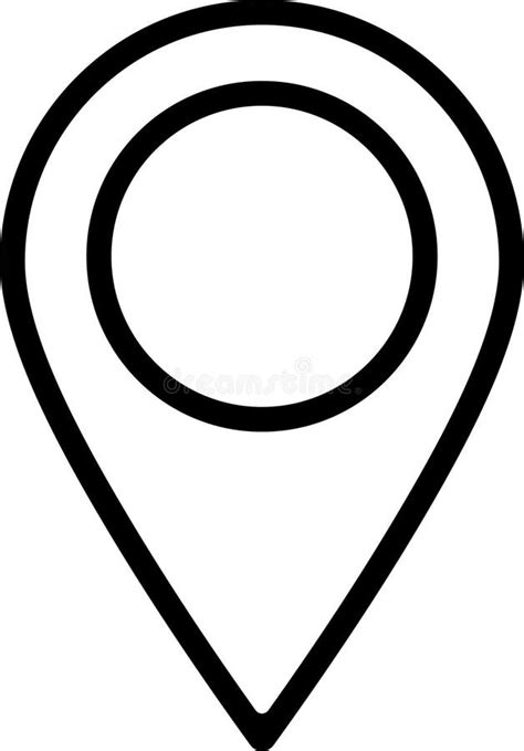 Icon Of Map Pin As Concept Of Navigation Or Place Location Stock Vector Illustration Of Place