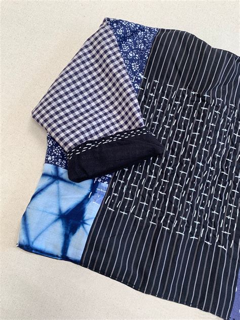 Sashiko And Patchwork Reversible Jacket Etsy