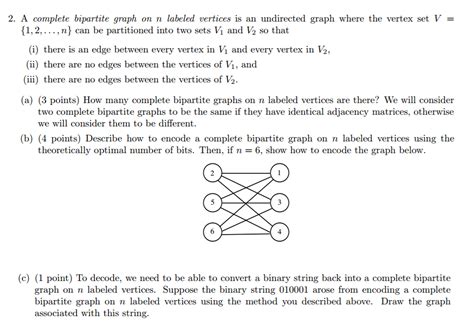 Solved A Complete Bipartite Graph On N Labeled Vertices Is