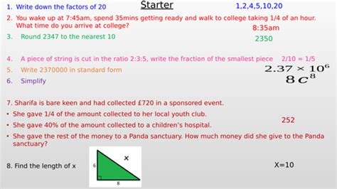 Transformations Gcse Foundation Resit Teaching Resources