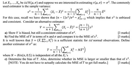 Solved Let X Xn be iid N μ σ and suppose we are Chegg com