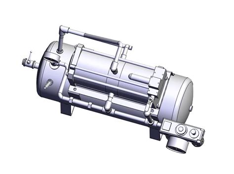 静音无油小型空压机低噪音环保压缩机 SOLIDWORKS 2016 模型图纸下载 懒石网