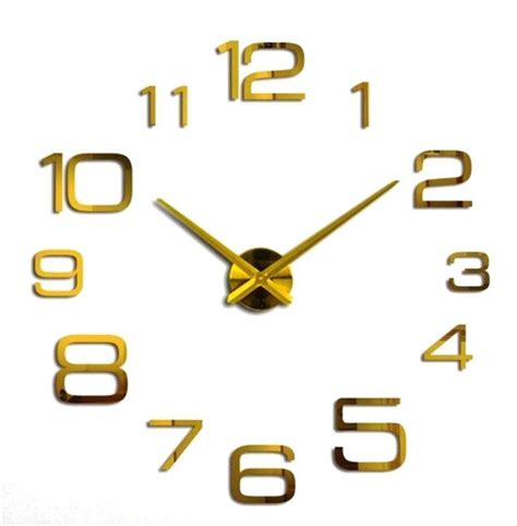 Настенные 3Д часы самоклеящиеся купить по низкой цене в интернет магазине Ozon 223517692
