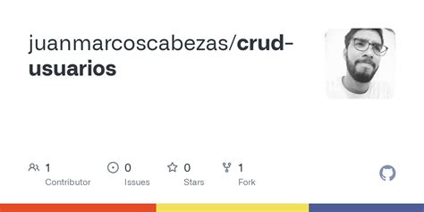 GitHub Juanmarcoscabezas Crud Usuarios