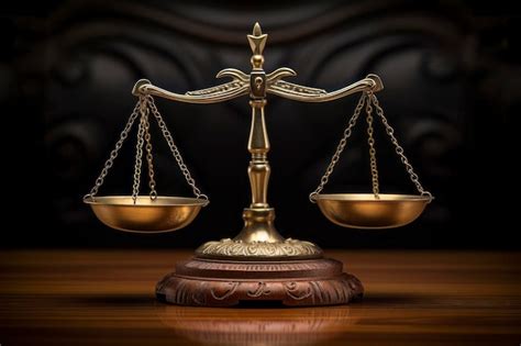Premium Photo Symbol Of Justice Balanced Scales Depicting Fairness