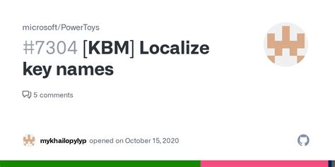 Kbm Localize Key Names · Issue 7304 · Microsoftpowertoys · Github