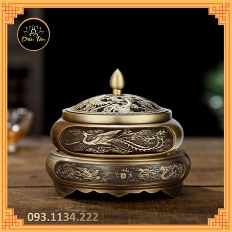 Lư đồng Xông Trầm Hương Trầm Nụ Nụ Trầm Hương Lư đốt Trầm Chất Liệu đồng Nguyên Khối Dụng Cụ