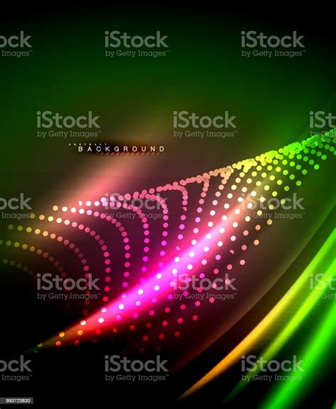 네온 빛을 내 테크노 라인 사각형 모양으로 첨단 미래 추상 배경 템플릿 0명에 대한 스톡 벡터 아트 및 기타 이미지 0명