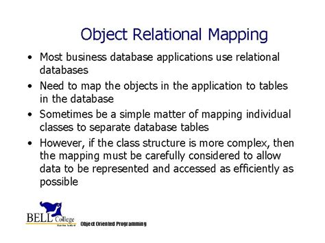 Object Persistence Object Oriented Programming Introduction One Of