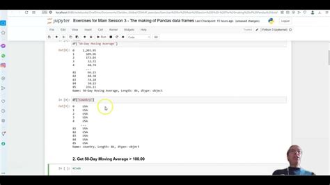 Data Analysis Using Python Exercise Session 3 Part 2 Youtube