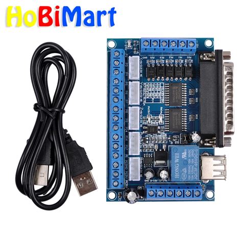 Buy 1pcs 5 Axis Cnc Breakout Board With Usb Cable For