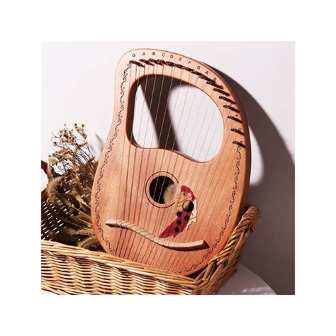 Mahogany Wood Harp 16 String 16 Tone Harp Portable Vicedeal
