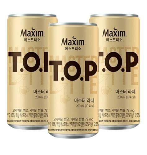 티오피 마스터라떼 200ml X 30캔 커피음료 캔음료 Top 티몬